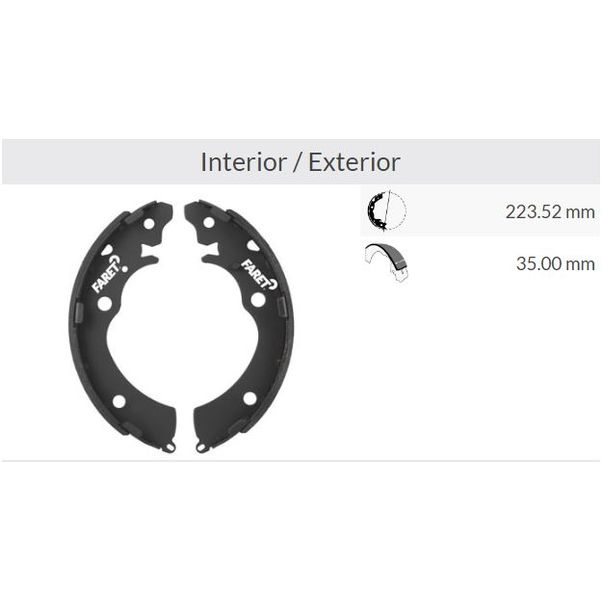 Balata Freno De Tambor Trasera FT4-CAP-S011 HQ FARET | Autopartes