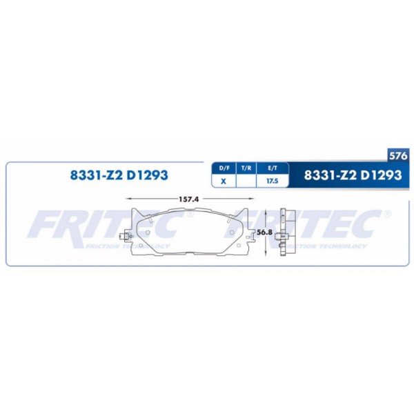 Balatas Ceramicas Delanteras SPC-8331-Z2 Fritec | Autopartes