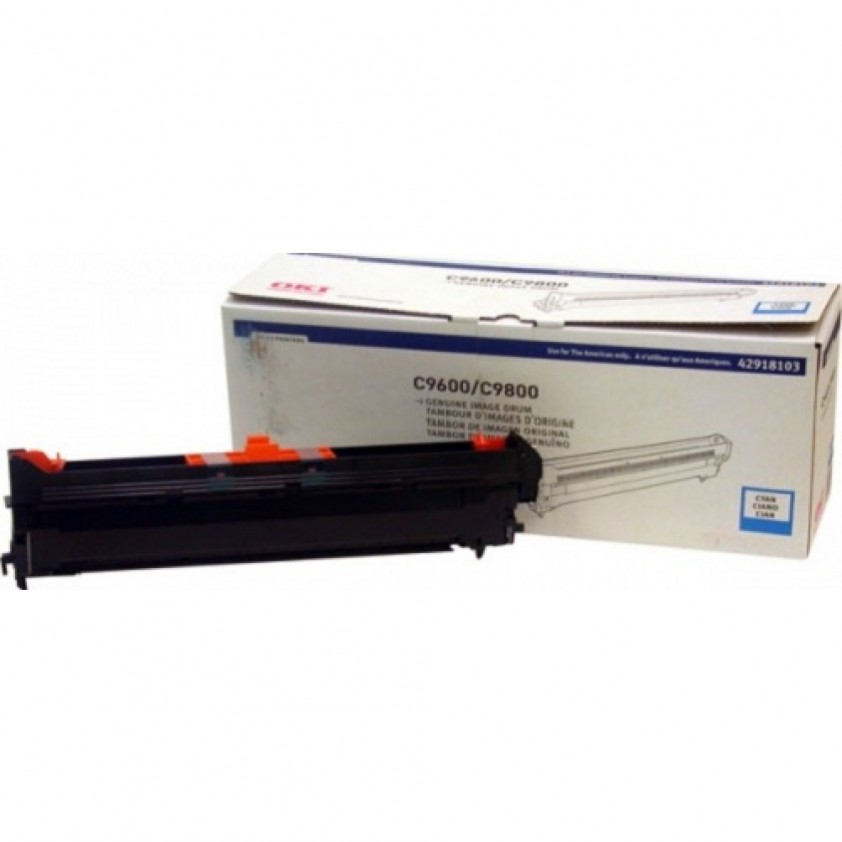 Tambor de impresora oki type c7 cian 42000 página(s) c9600, 9600hdn ...