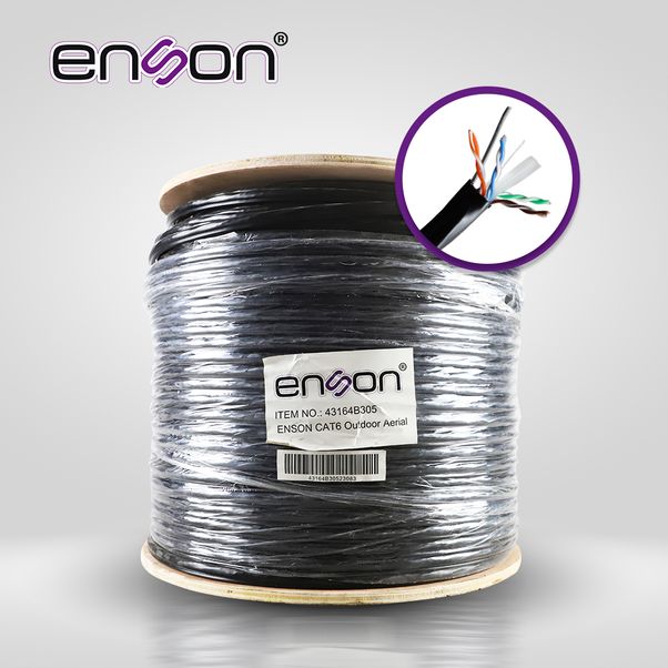 ENSON 43164B305 - Cable Utp Aereo Cat6 Enson 43164b305 Forro Negro 4 ...
