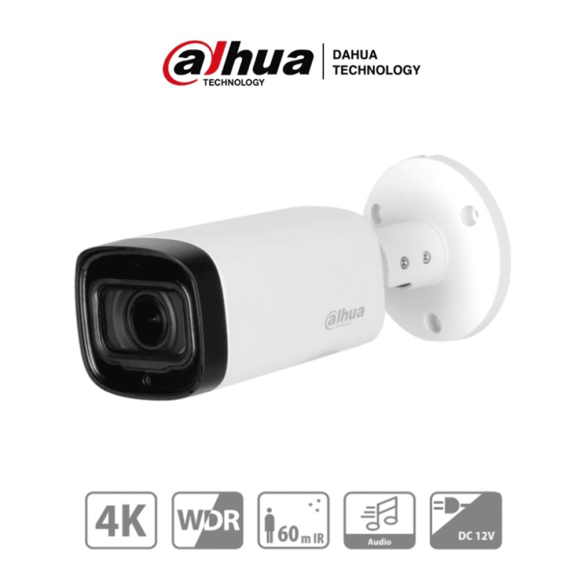 DAHUA HAC-HFW1801R-Z-IRE6 - Camara Bullet 4k/ 8 Megapixeles/ Lente Motorizado de 2.7-13.5 mm/ IR ...