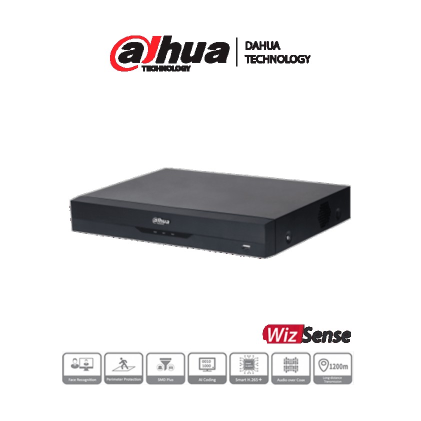 DAHUA XVR5108HE-4KL-I3 - DVR 8 Canales 4k / WizSense / H.265+ / 8 Canales HDCVI +8 IP / Hasta 16 ...