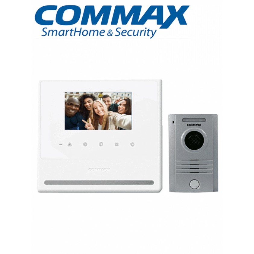 COMMAX CDV43YP - Paquete de monitor con pantalla de 4.3 pulgadas manos libres incluye frente de ...