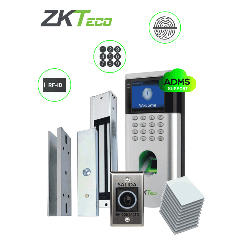 ZKTECO LF10KIT - Control de Acceso para una Puerta / 1500 Usuarios / Incluye Electro-Imán ...