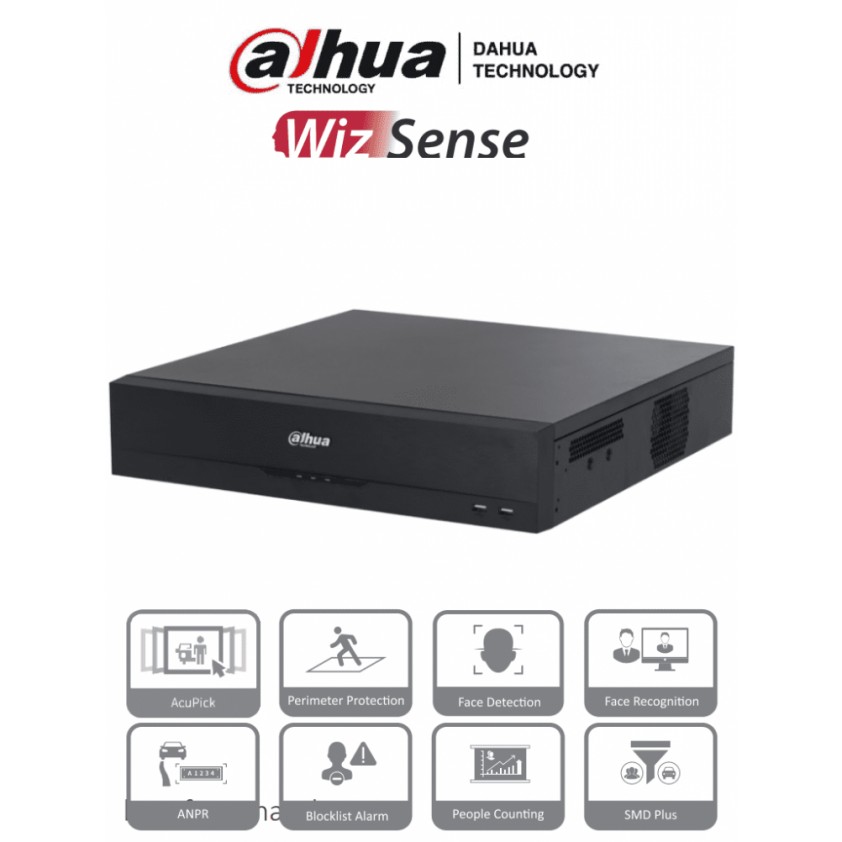 DAHUA DHI-NVR5864-EI - NVR 64 Canales IP 4k/ WizSense/ 2U/ 8 Bahías para Discos Duros/ H.265 ...