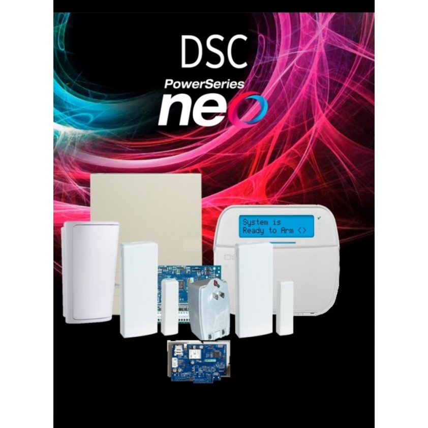 DSC NEO-RF-LCD-IP-SB - Paquete NEO 32 Zonas Inalambricas / Panel HS2032 ...