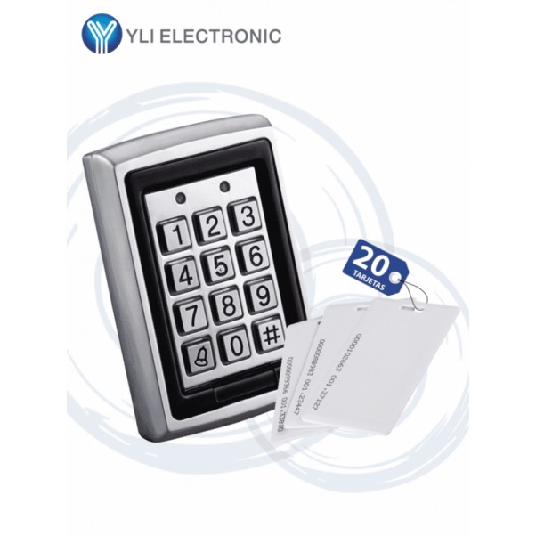 YLI YK568LPAK - Teclado para Control de Acceso con 20 tarjetas de ...