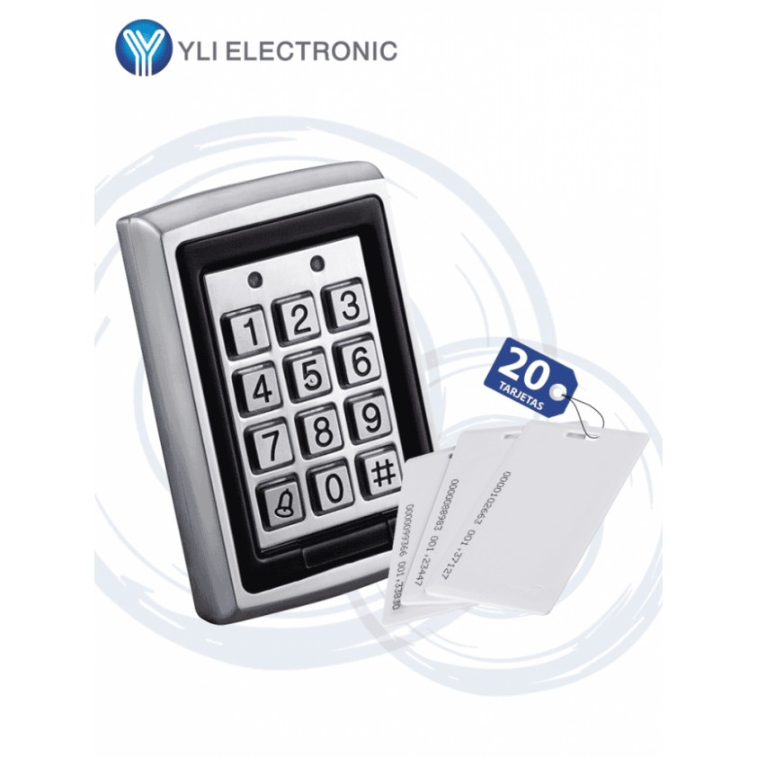 YLI YK568LPAK - Teclado para Control de Acceso con 20 tarjetas de ...