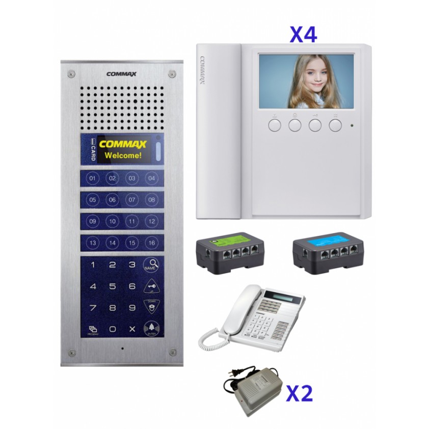 COMMAX CMV43PAK - Paquete de solución de videoportero departamental con ...