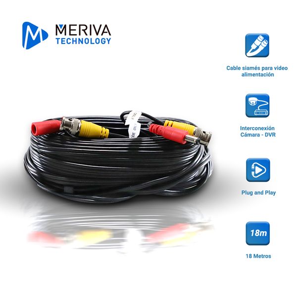 MERIVA MVA-HDCB18 - Cable De Video Hd Armado Meriva Mva-Hdcb18 18Mts ...